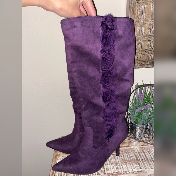 Wild Diva | Shoes | Purple Wild Diva Boots | Poshmark